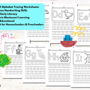 Pre-k, Preschool + Kindergarten Alphabet Tracing Worksheets | Upper ...