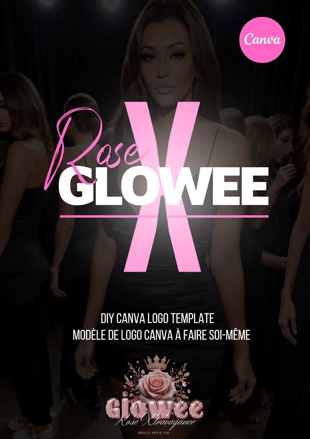 Pink Aesthetic Logo Logo14 - Etsy