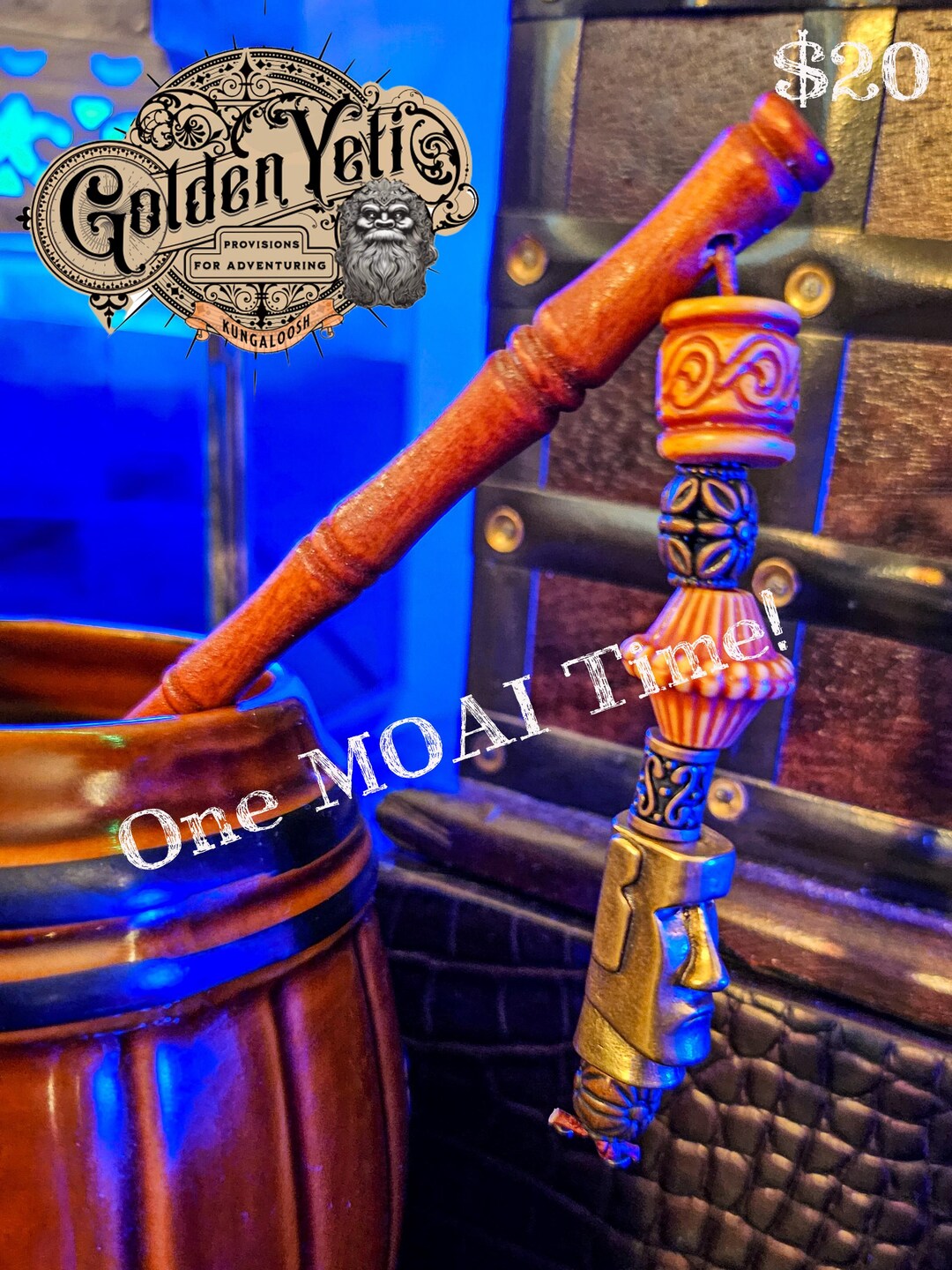 Swizzle Stick - One Moai Time - Etsy