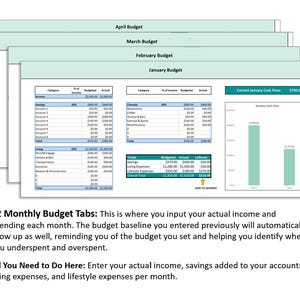 2025 Budget Template | Simple Excel Financial Tracker | Save Money by ...