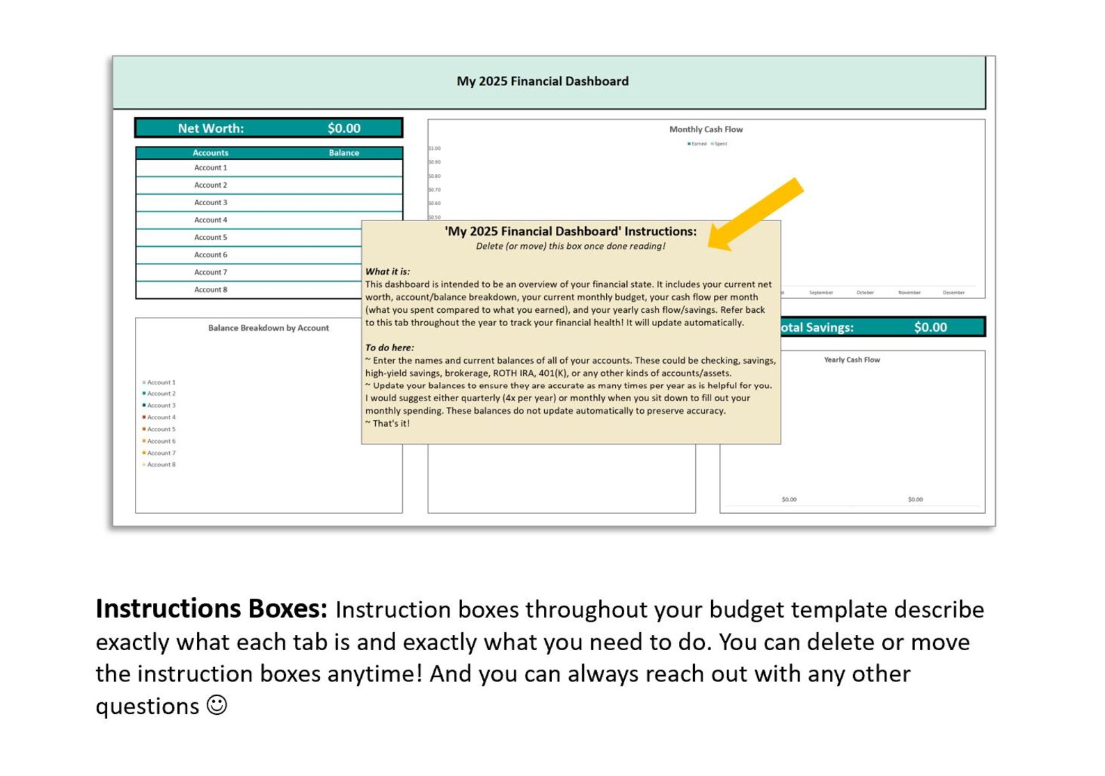 2025 Budget Template | Simple Excel Financial Tracker | Save Money by ...