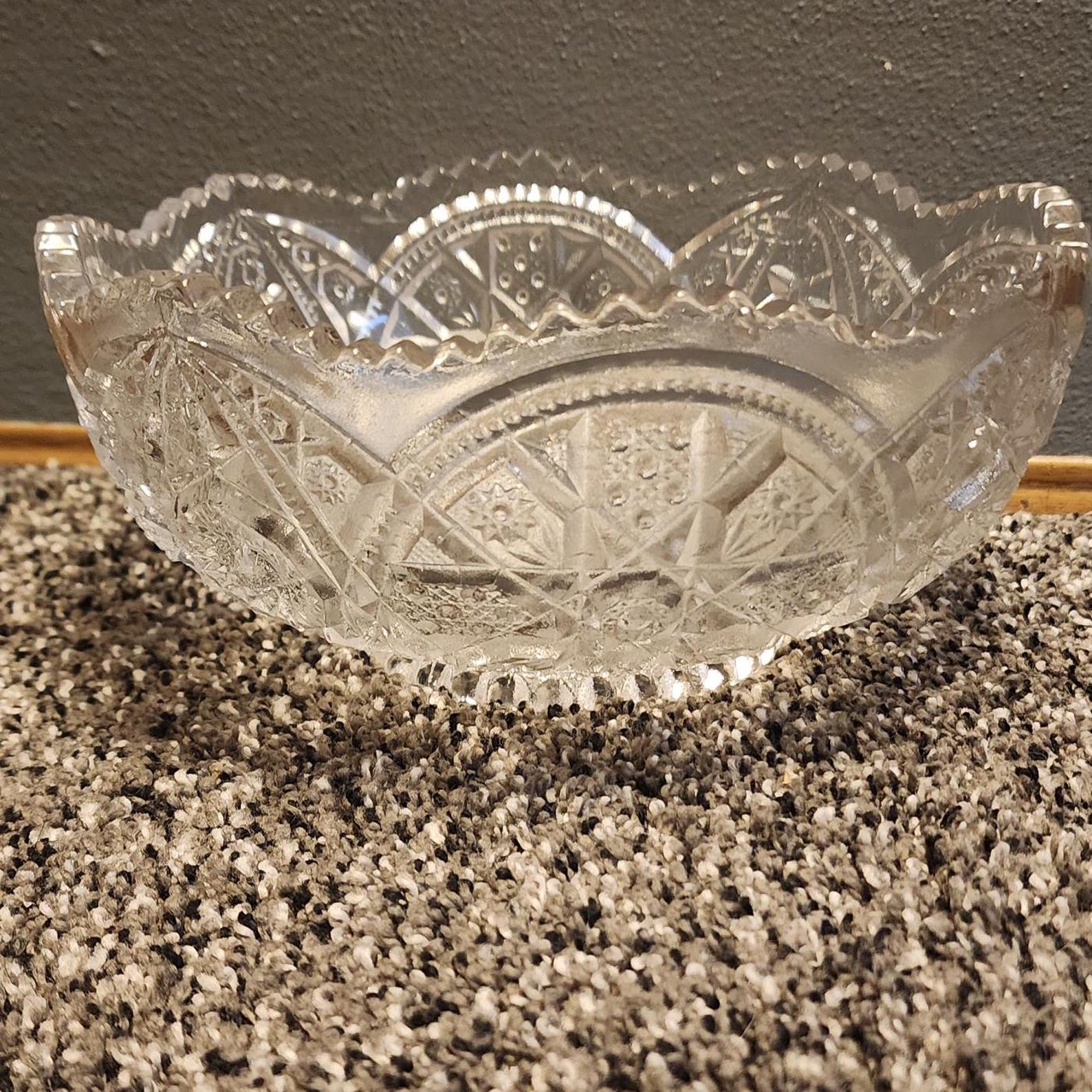 Vintage Pressed Glass Bowl - Etsy