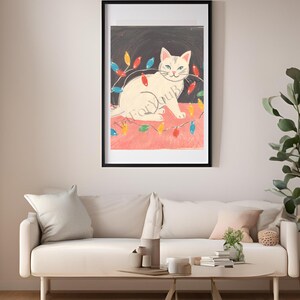 Digital Download of Christmas Cat Poster - Etsy