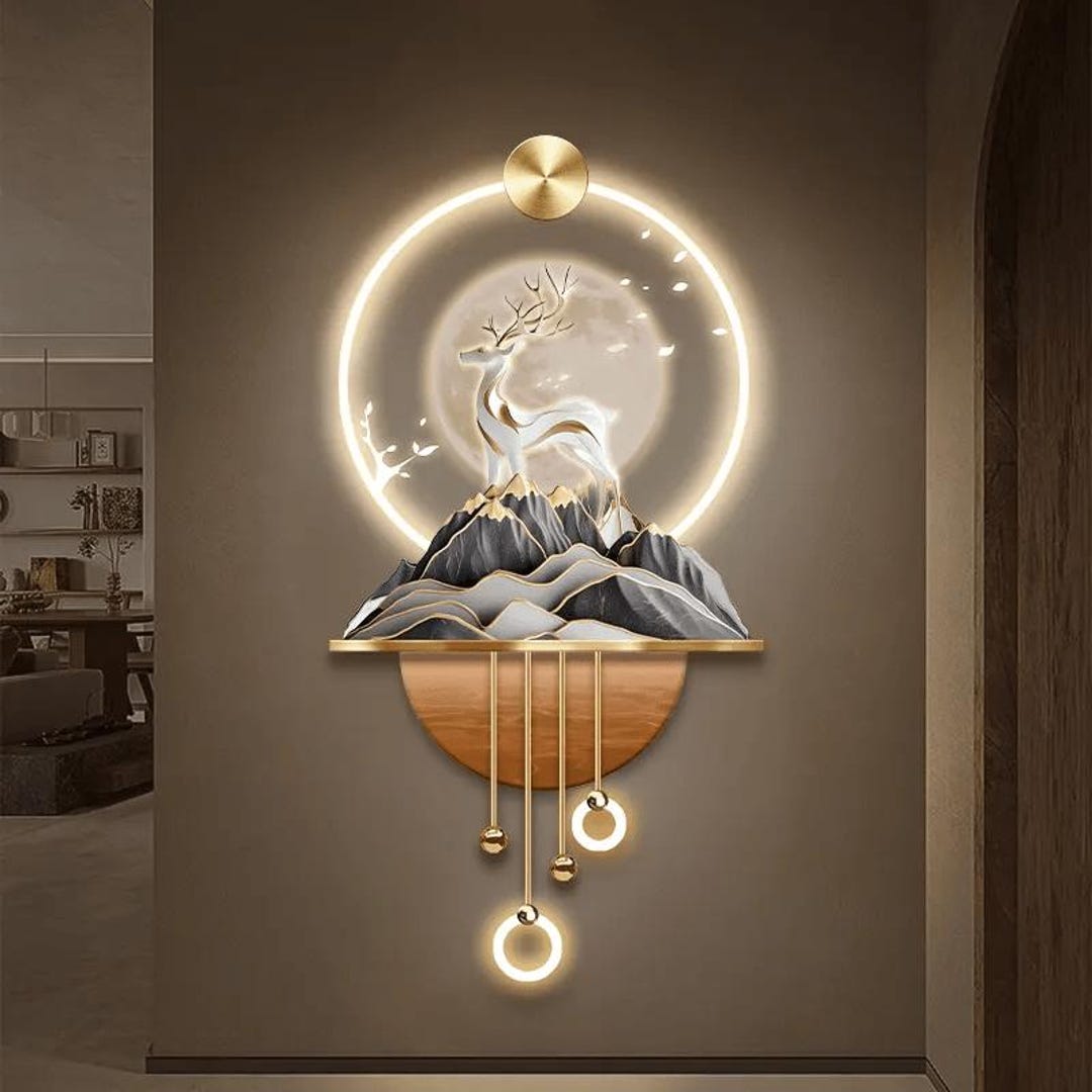 Design Led Illuminated Wall Art Acrylic UV Printing Home Decor Luxury ...