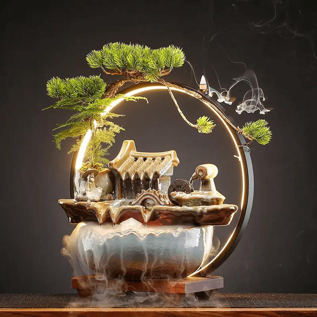 Creative High Water Tower Ceramic Ceremony Decoration Led Light ...