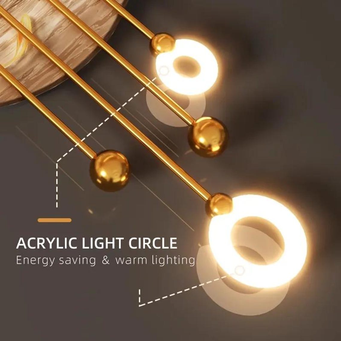 3D LED Landscape Wall Art Luxury Metal Light for Home Acrylic ...