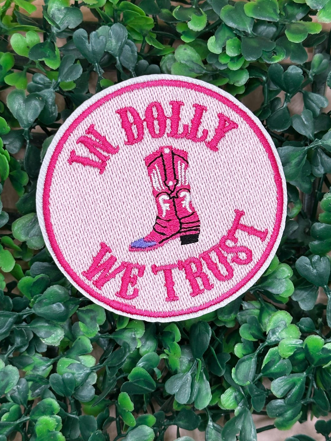 In Dolly We Trust Dolly Parton Inspired embroidery Iron on Patch - Etsy