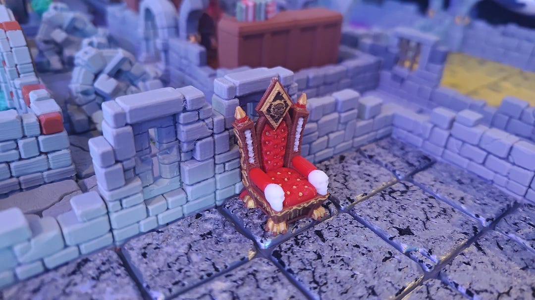 Colour 3D Printed Heroquest-scale Throne – Oversized & Realistic - Etsy