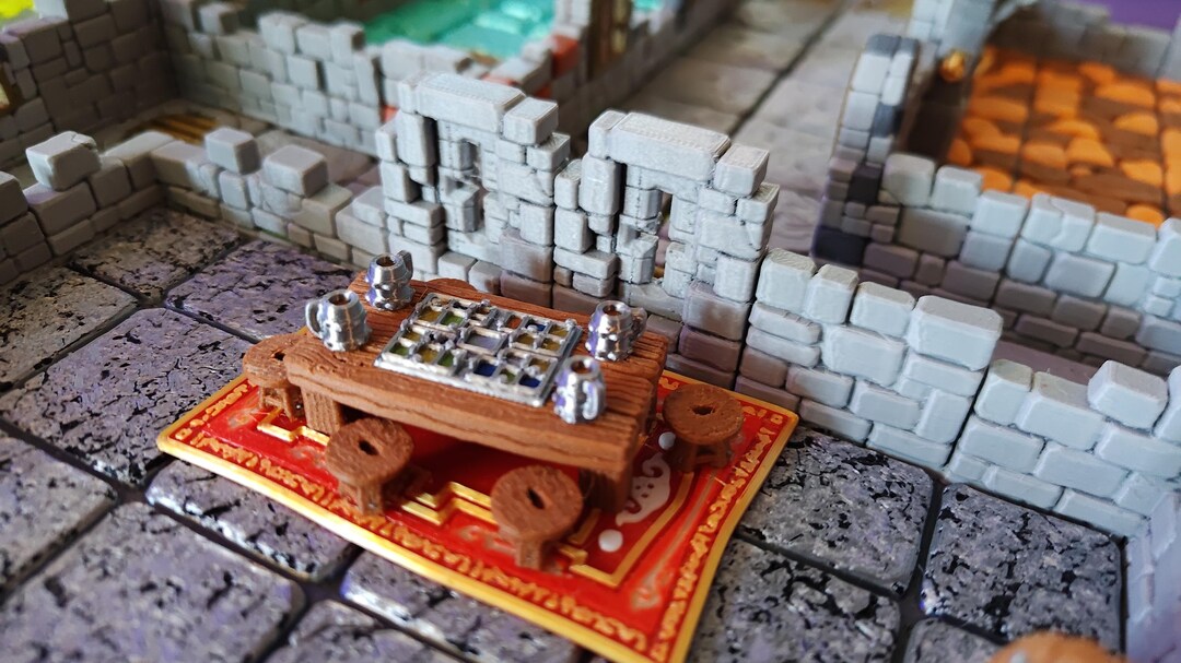 Colour 3D Printed Heroquest-scale Table (type B, Using the App) - Etsy