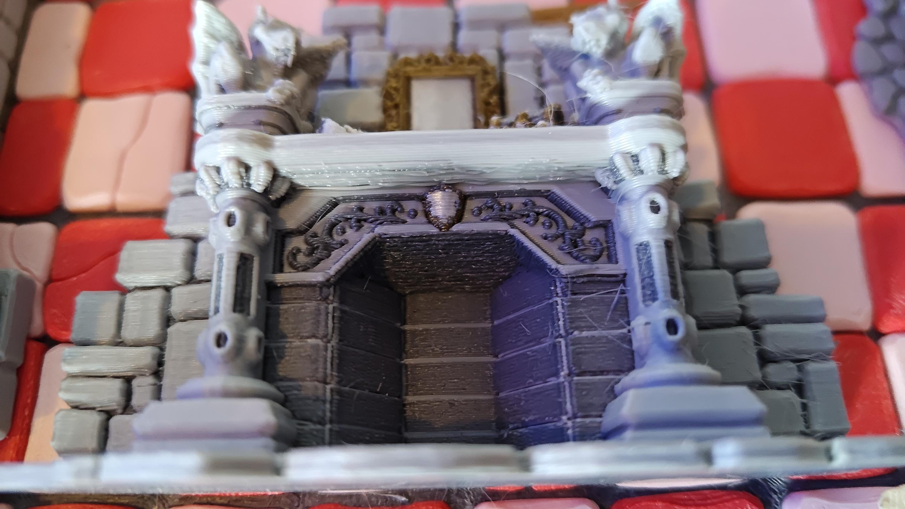 Colour 3D Printed Heroquest-scale Fireplace With Fire Insert ...