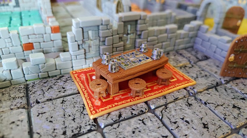Colour 3D Printed Heroquest-scale Table (type B, Using the App) - Etsy
