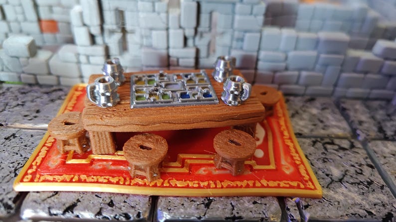 Colour 3D Printed Heroquest-scale Table (type B, Using the App) - Etsy