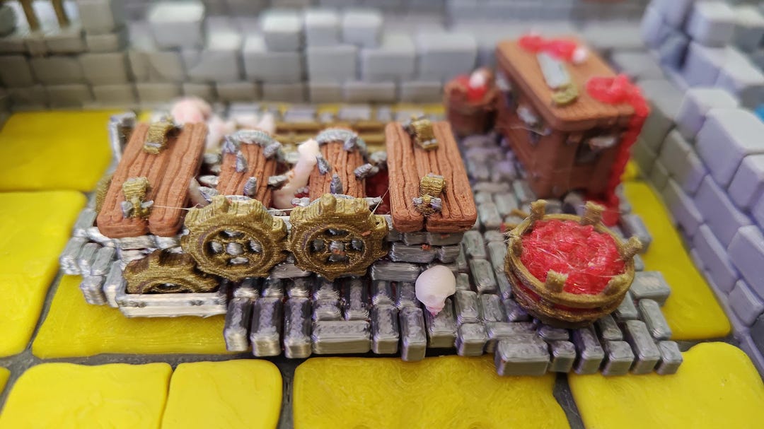 Colour 3D Printed Heroquest-scale Full Furniture Collection – Oversized ...