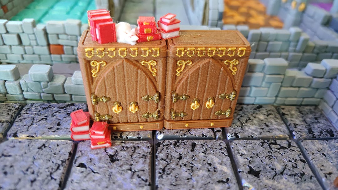 Colour 3D Printed Heroquest-scale Bookshelf (type C) – Oversized ...