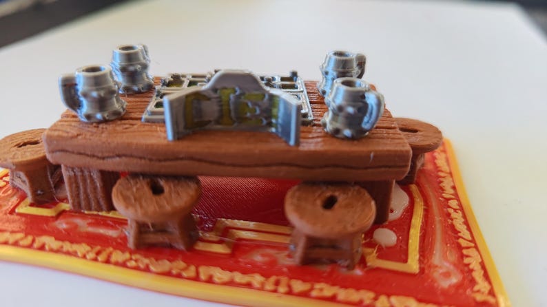 Colour 3D Printed Heroquest-scale Table type A, Zargons Cover - Etsy