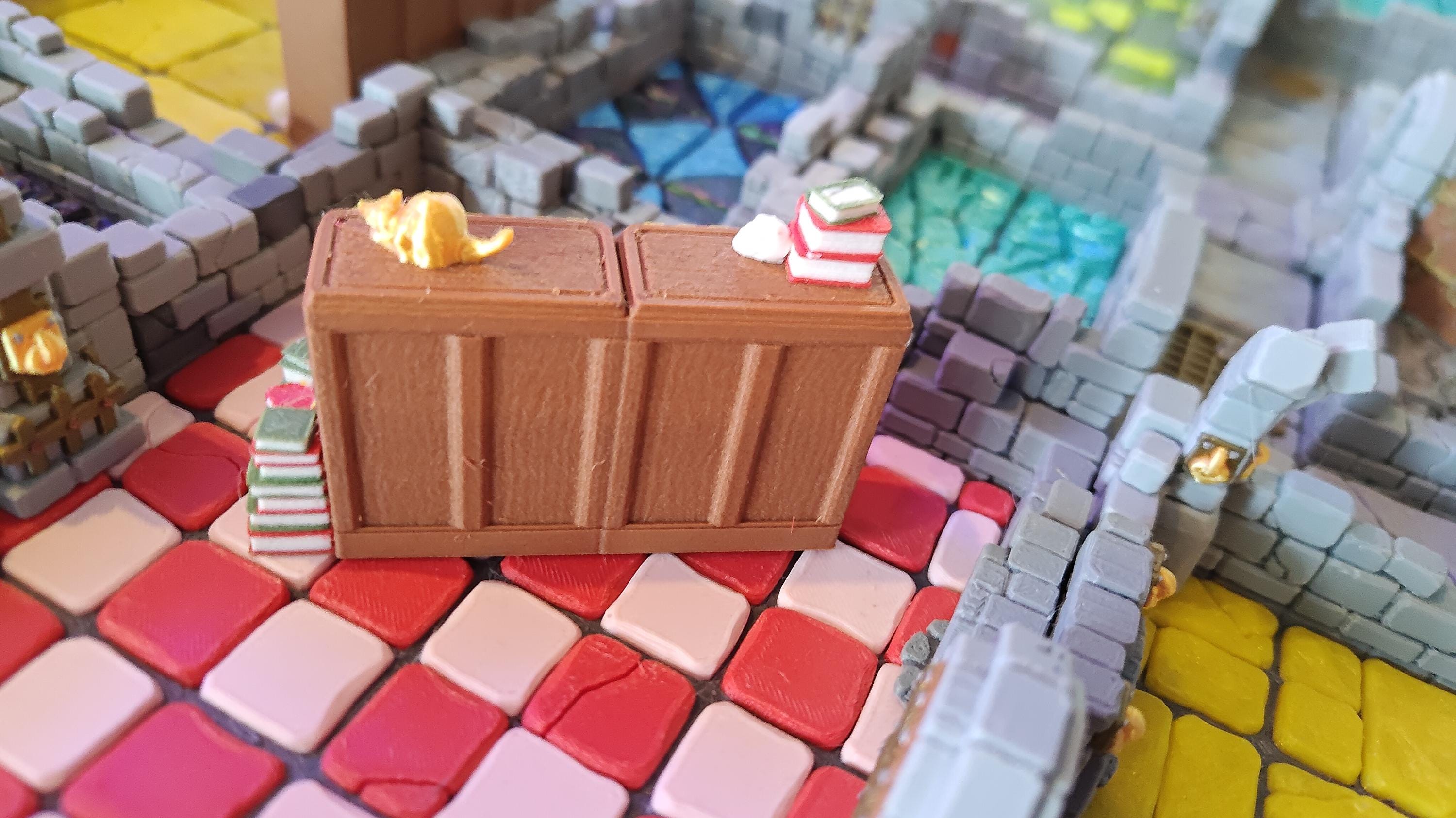 Colour 3D Printed Heroquest-scale Bookshelf (type A) – Oversized ...