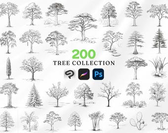 200 Tree Procreate Brushes - Complete Collection for Nature-inspired ...