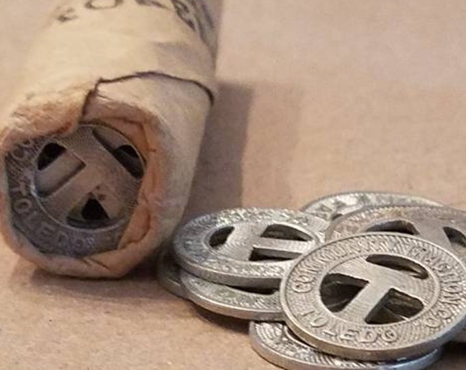 Vintage Bus Transit Token Roll of 50 Coins Transportation Travel Ticket ...