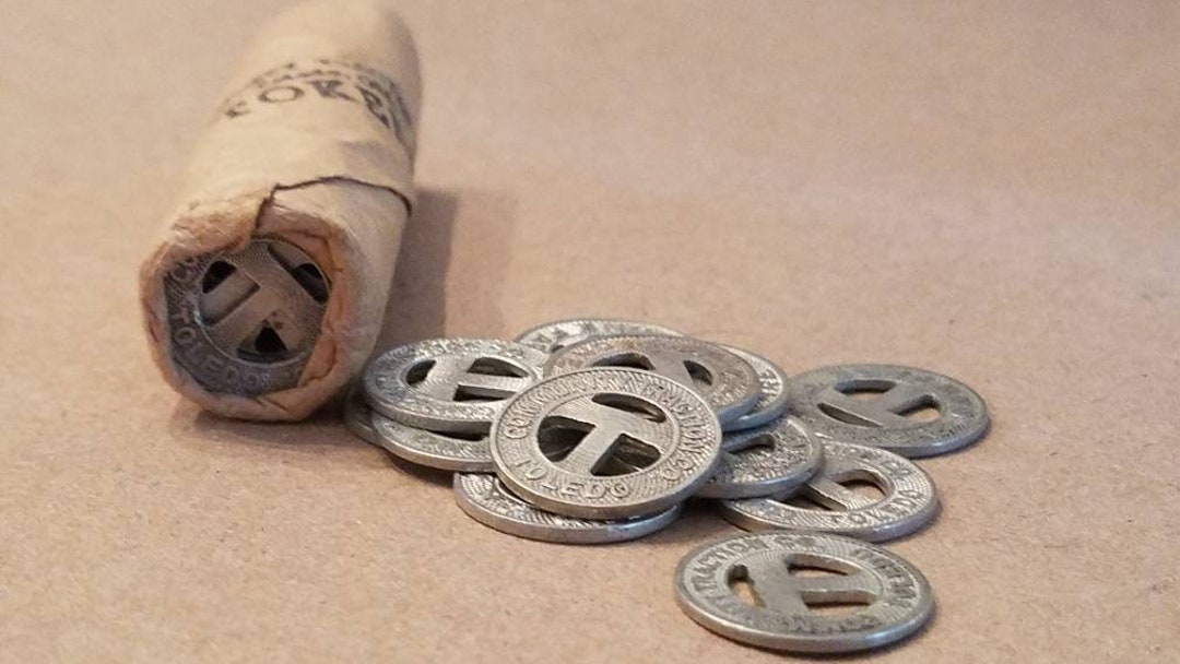 Vintage Bus Transit Token Roll of 50 Coins Transportation - Etsy