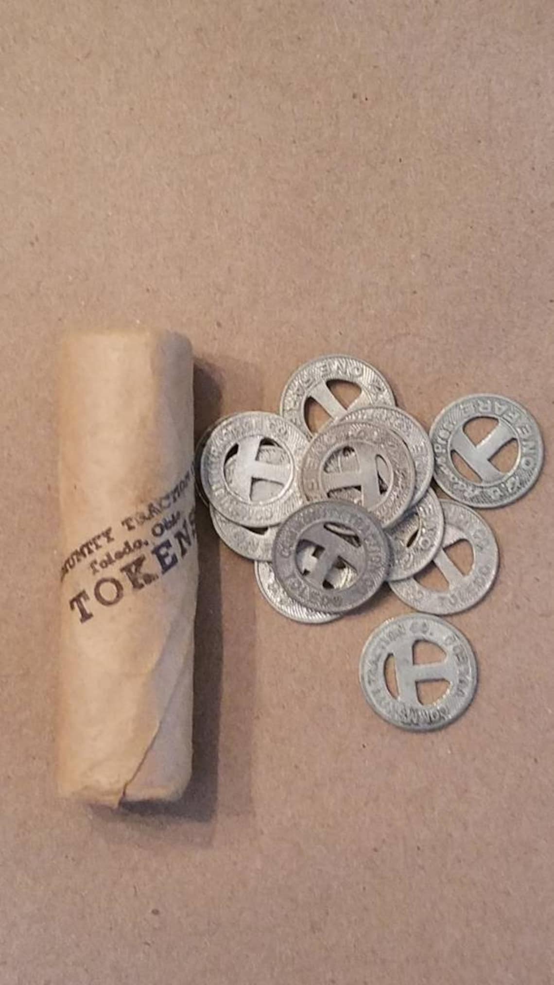 Vintage Bus Transit Token Roll of 50 Coins Transportation - Etsy