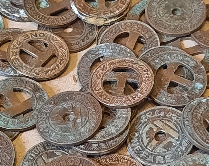 Vintage Bus Transit Token Roll of 50 Coins Transportation Travel Ticket ...