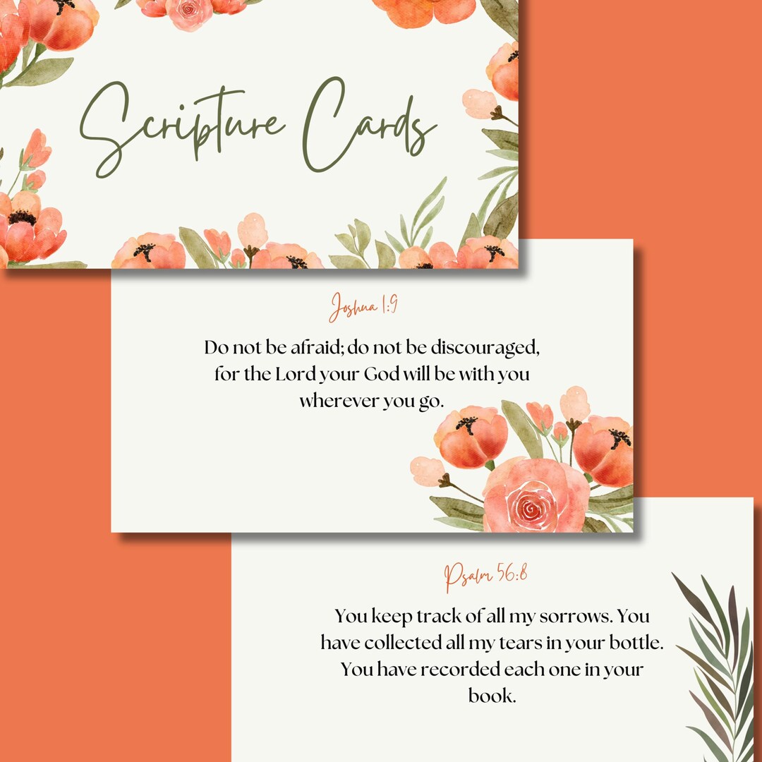 Scripture Cards for Loss | Bible Verse Cards for Grief | Comfort ...