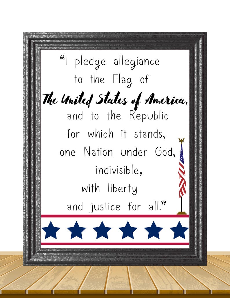 The Pledge of Allegiance Digital Download - Etsy