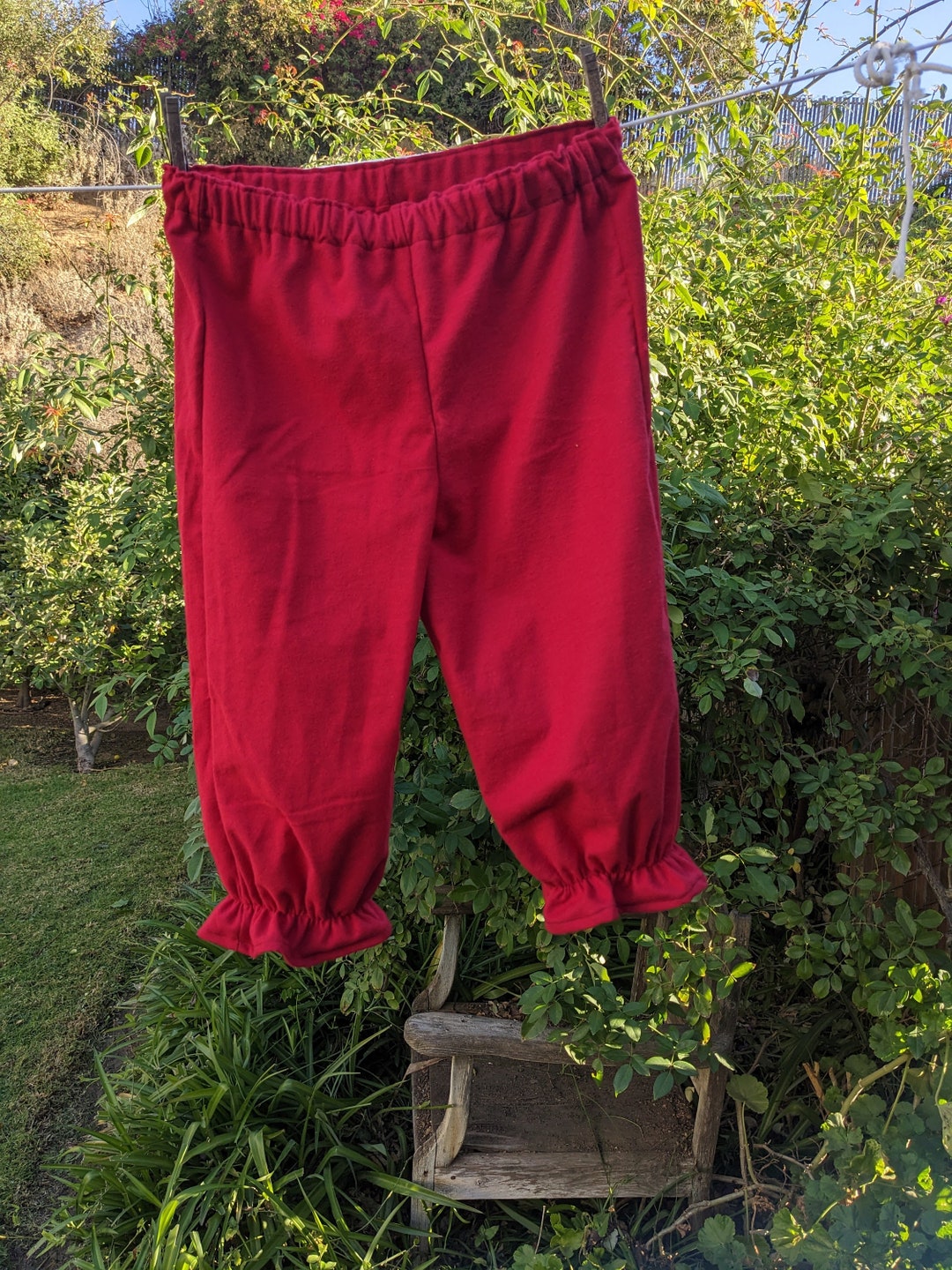 Ready Now Womens Chili Pepper Red Cotton Flannel Bloomers Basic Frugal ...