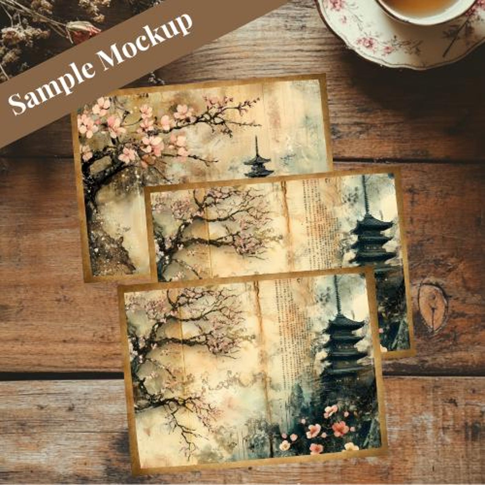 Rustic Elegance Junk Journal Mockup | Canva Template | Editable Digital ...