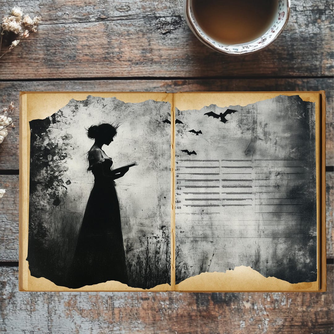 Haunted Noir Witches Junk Journal Kit | 10 Gothic Printable Pages + 2 ...