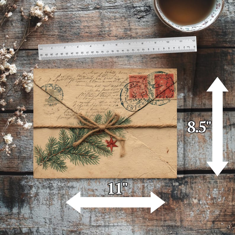 Letters From Christmas Past Junk Journal Kit | Vintage Holiday Ephemera ...