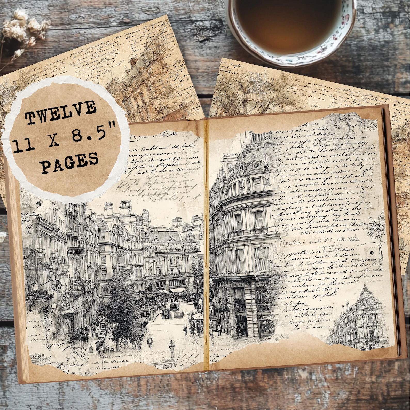 Junk Journal Digitals | Vintage Europe Travel Kit | Printable Ephemera ...