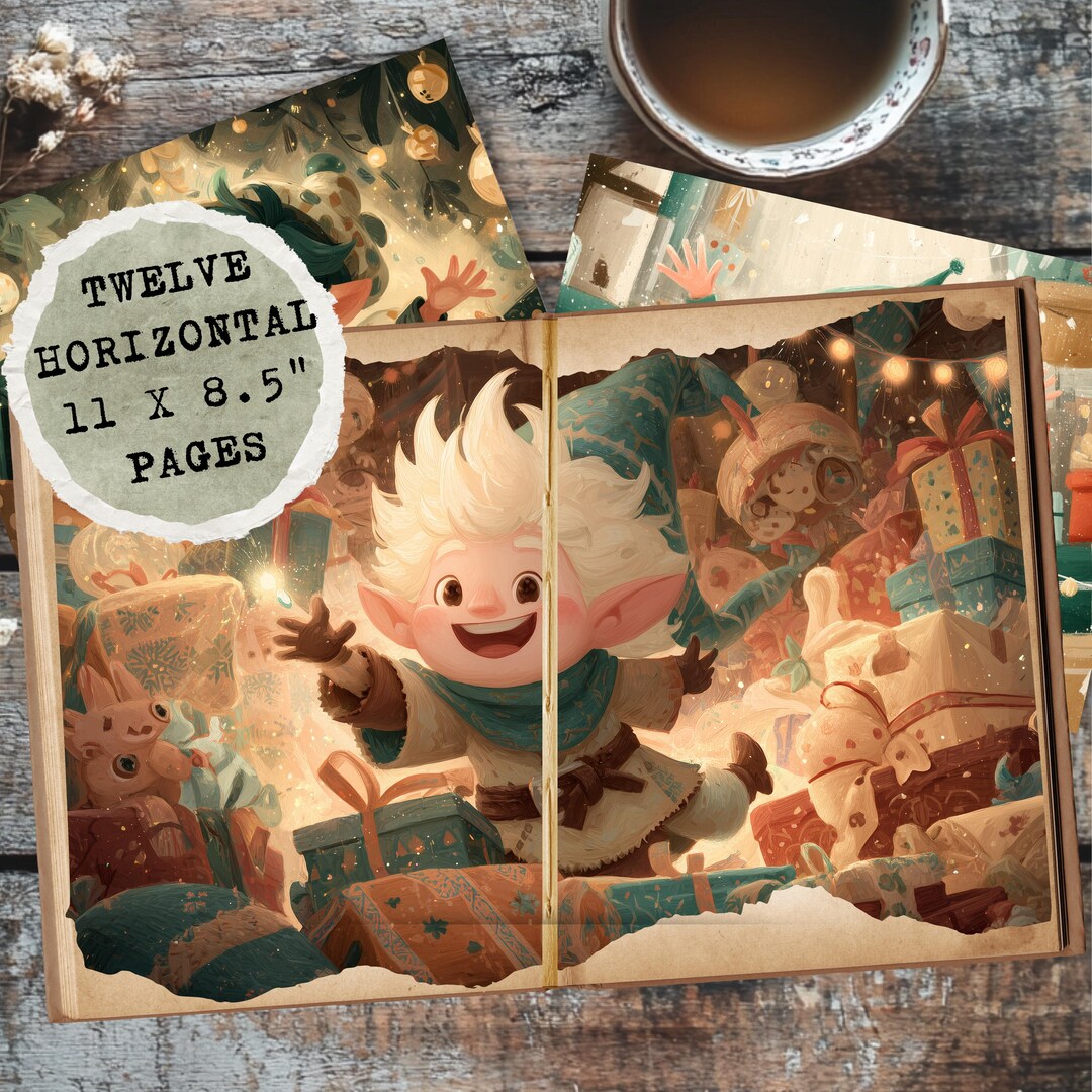 Elf Workshop Magic Junk Journal Kit | Whimsical Christmas Elf ...