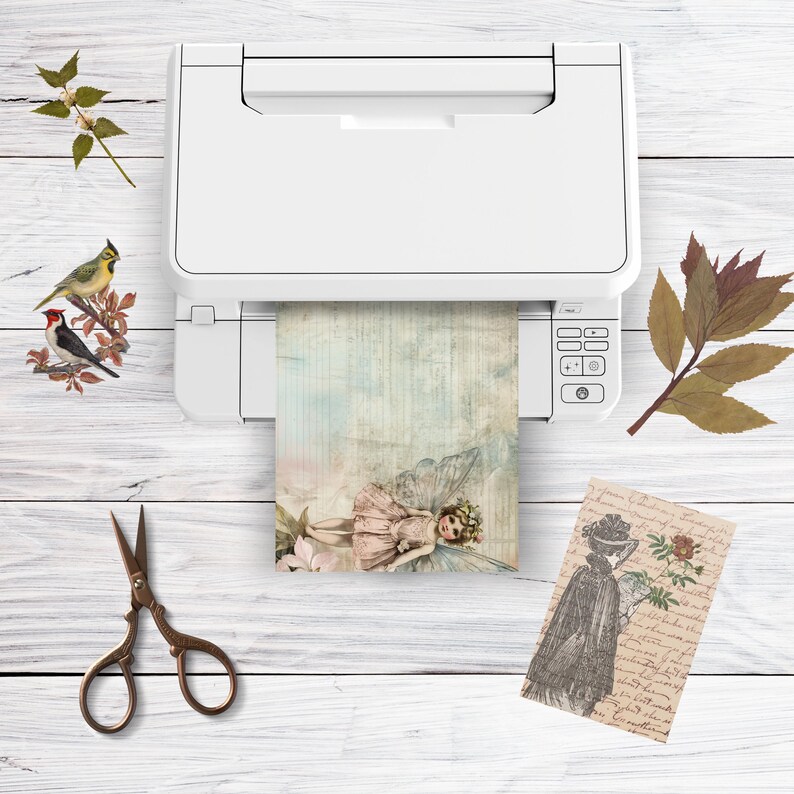Whimsical Wings Fairy Tale Paper Collection - 10 Printable Junk Journal ...