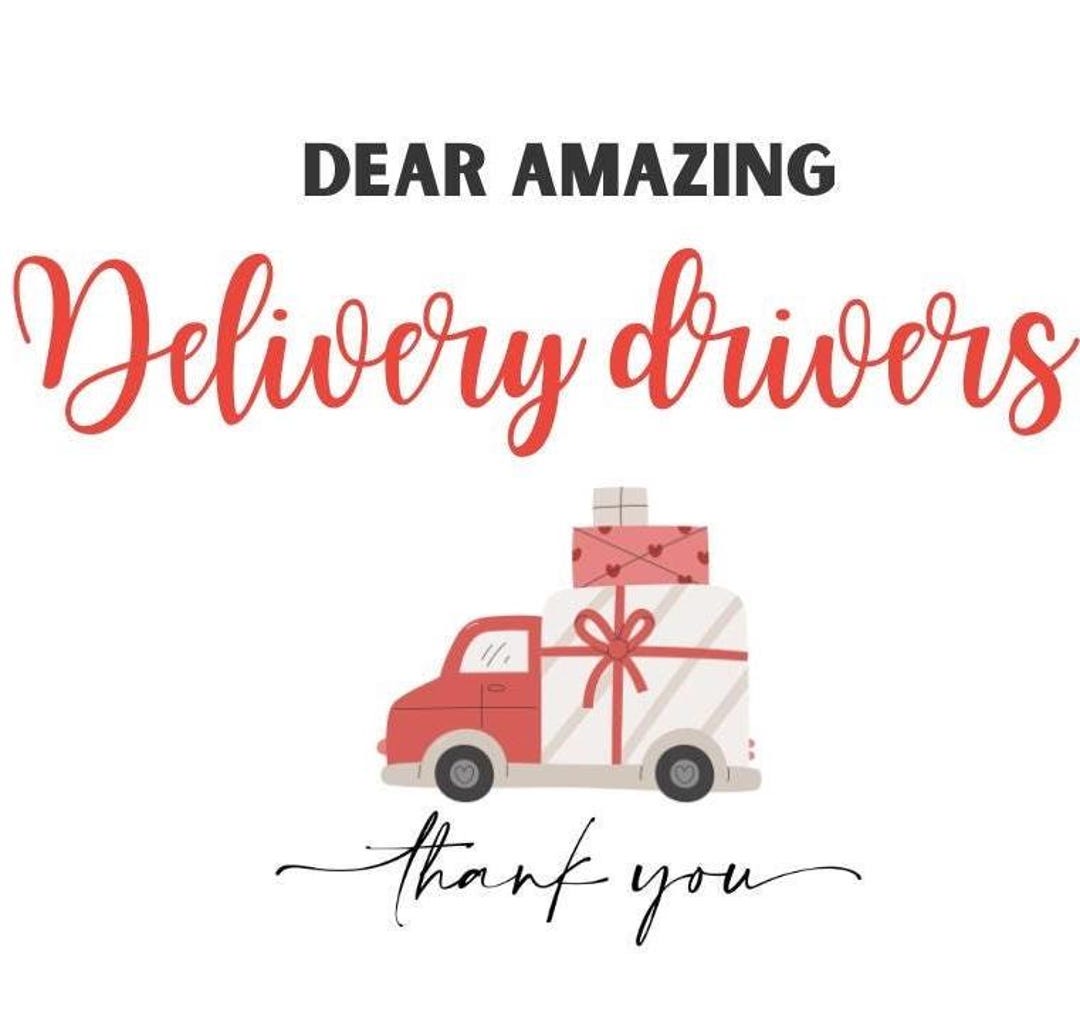 Printable Delivery Driver Holiday Thank You Snack Sign - Etsy