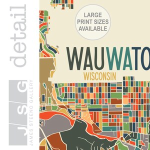 Wauwatosa (tosa), Wisconsin City Art Map Print (milwaukee County WI) by ...