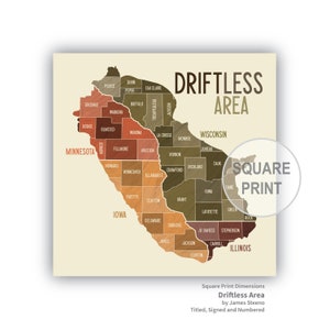 Driftless Area Art Map Print by James Steeno (wisconsin, Minnesota ...