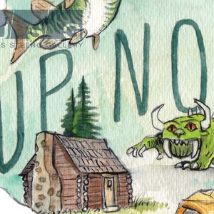 Up North Wisconsin Fun Map Watercolor Art Print by James - Etsy