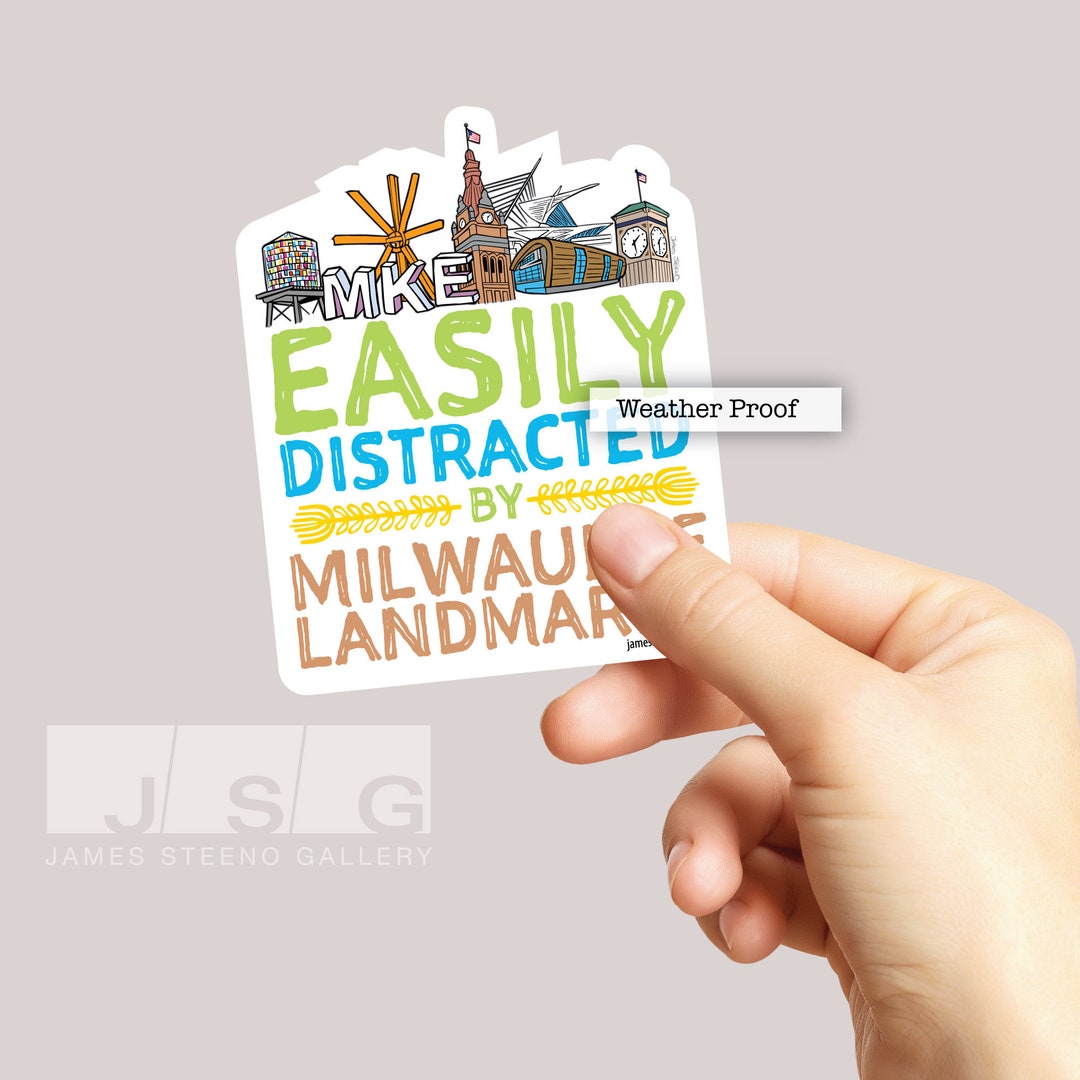 Milwaukee Landmarks Vinyl Sticker by James Steeno travel Sticker ...