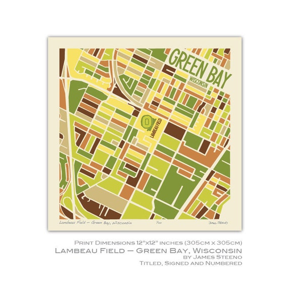 Area Map Of Lambeau Field