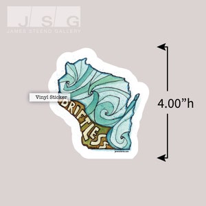 Driftless Wisconsin Vinyl Sticker by James Steeno (travel Sticker ...