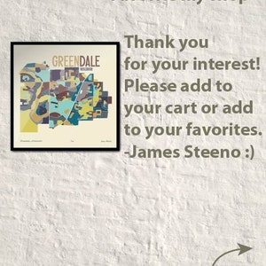 Greendale Wisconsin City Art Map Print Milwaukee County by | Etsy