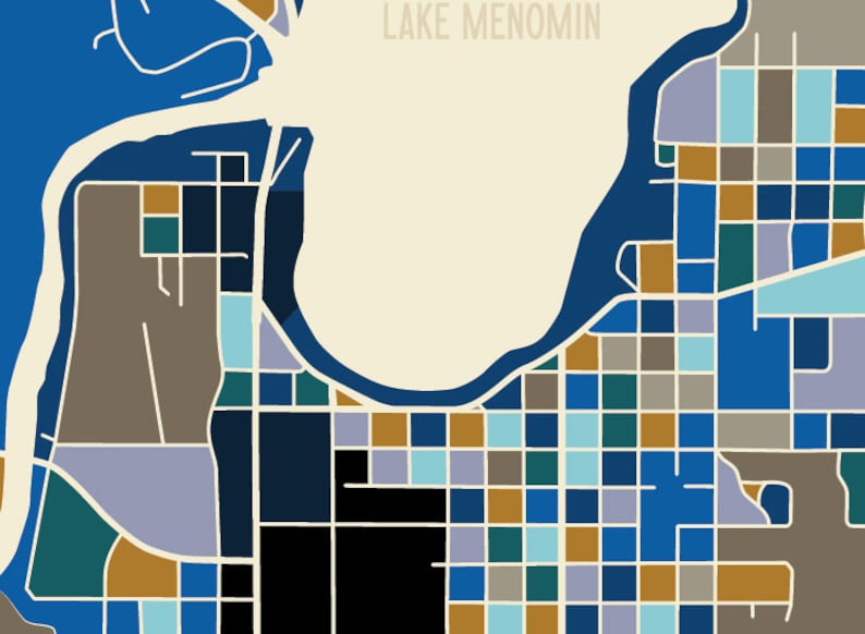 Stout Menomonie Wisconsin University Campus Art Map Print | Etsy