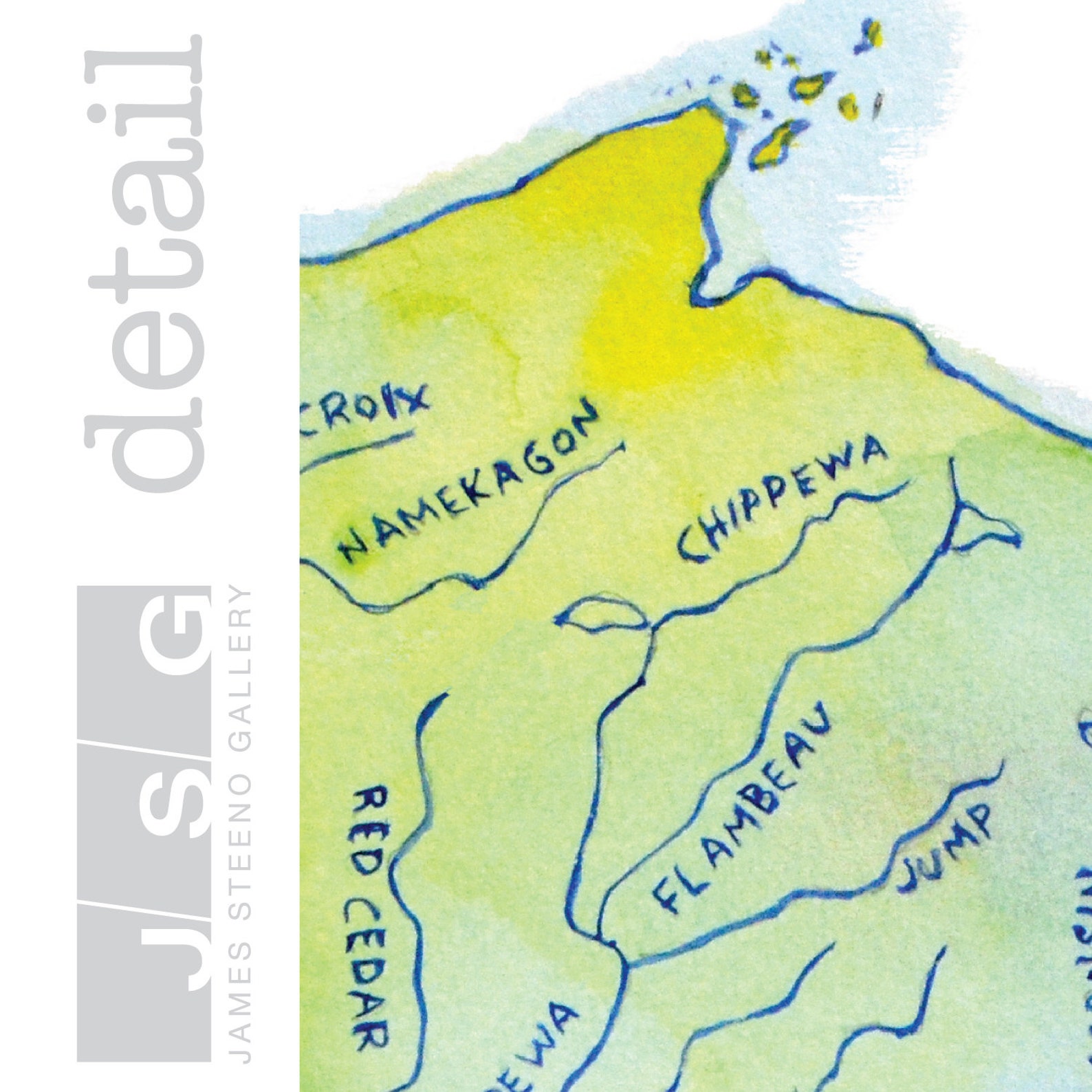 Wisconsin Rivers Watercolor Map Art Print by James Steeno St. Croix ...