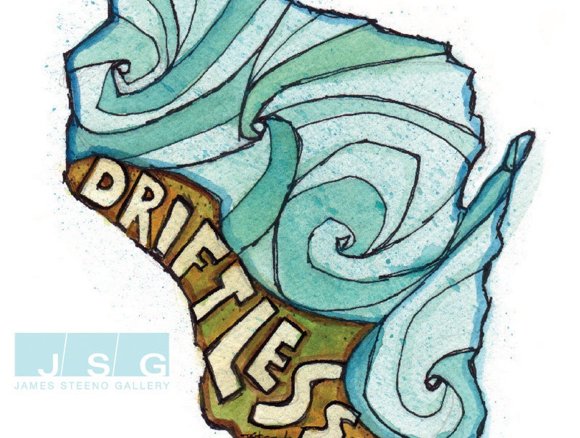 Driftless Wisconsin Watercolor Map Art Print by James Steeno | Etsy