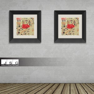 Bradley University Peoria Illinois Campus Art Map Print - Etsy