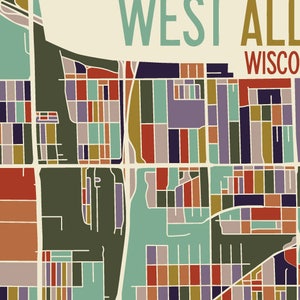 West Allis, Wisconsin Art Map Print (milwaukee County) by James Steeno ...