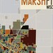 Marshfield Wisconsin City Art Map Print wood County and - Etsy