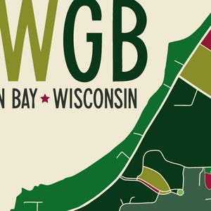 UWGB - Green Bay, Wisconsin University Campus Art Map Print by James ...