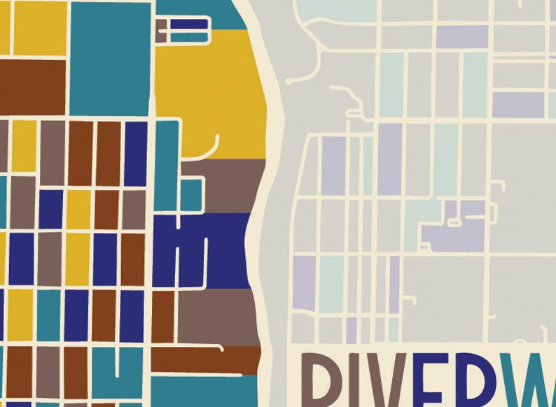 Riverwest Neighborhood - Milwaukee, Wisconsin Neighborhood Art Map ...